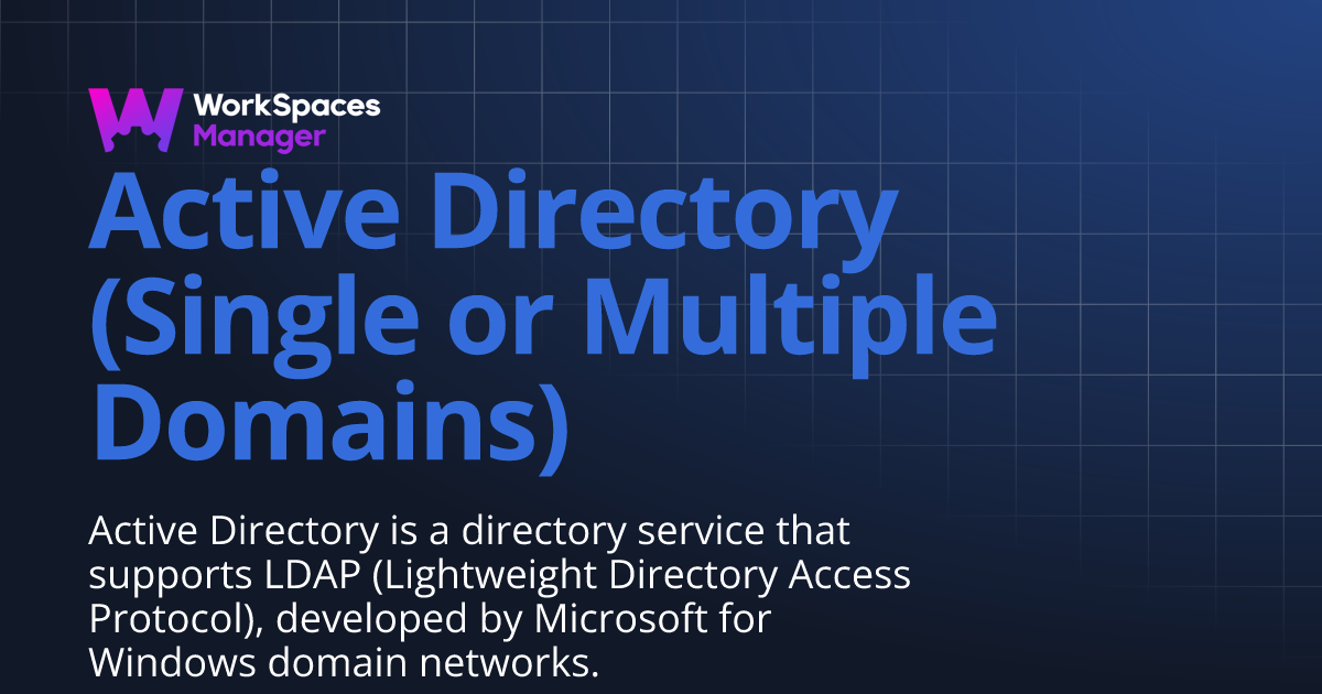 Active Directory (Single or Multiple Domains) | WorkSpaces Manager Administration Guide for ...